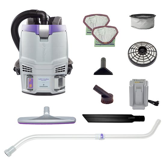 ProTeam 107778 GoFit 3 Cordless 8Ah, 3 qt. Commercial Backpack Vacuum ...